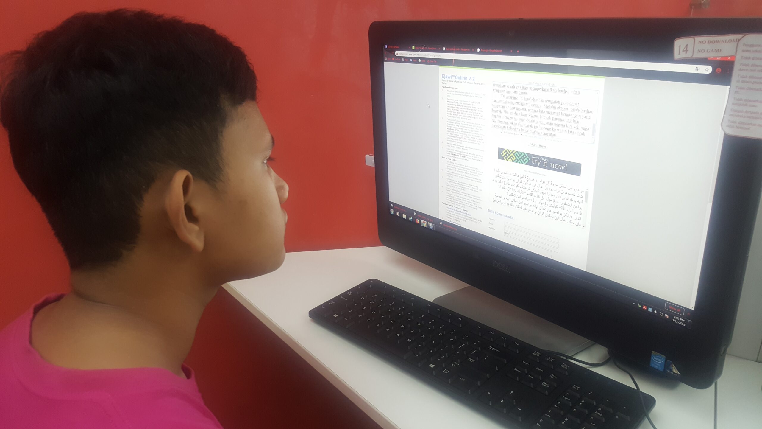 Kelas Pembikinan Karangan Jawi – NADI Taman Bunga Raya